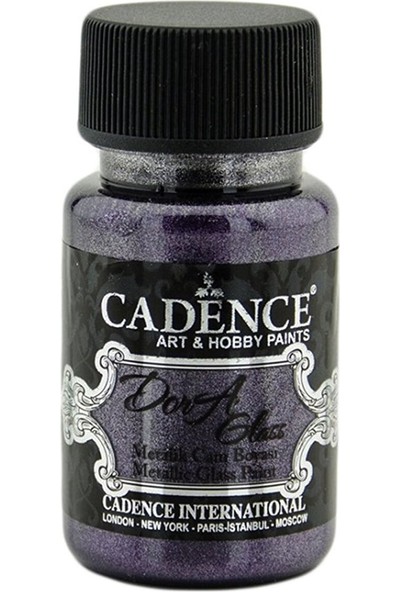 Cadence Dora Glass Metalik Cam ve Porselen Boyası 50ML 3139 Koyu Orkid Cadence Dora Glass Metalik Cam ve Porselen Boyası 50ML 3139 Koyu Orkid