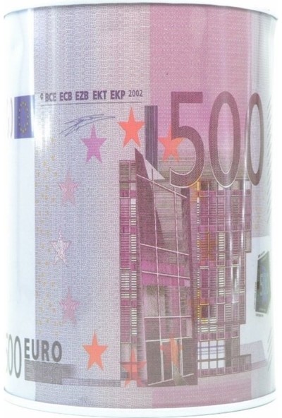 Euro Tasarımlı Metal Kumbara