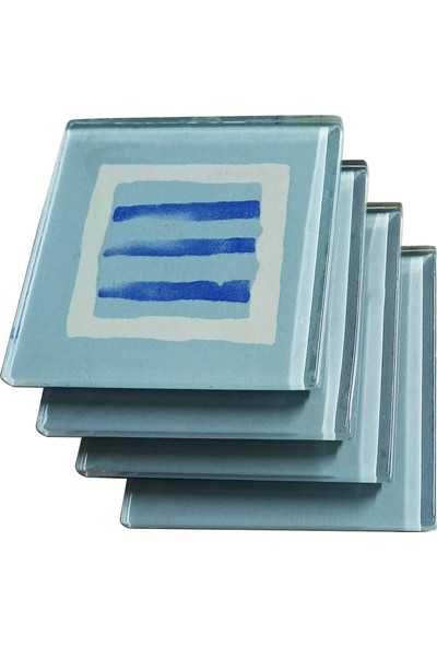 Bubigo Desenli Cam Bardak Altlığı 4’lü Set, GLASS-2022101 Bubigo Desenli Cam Bardak Altlığı 4’lü Set, GLASS-2022101