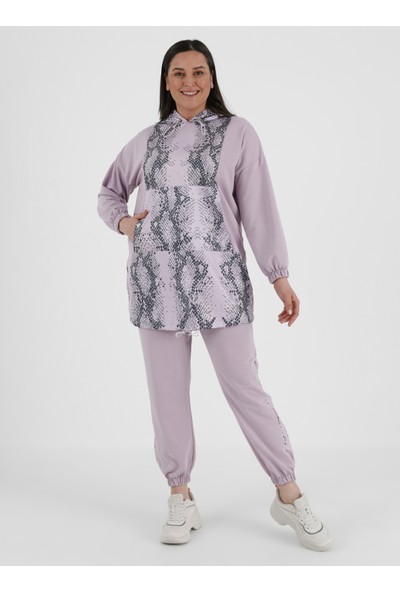 Alia Büyük Beden Ikili Eşofman Takım - Lila - Alia Alia Büyük Beden Ikili Eşofman Takım - Lila - Alia
