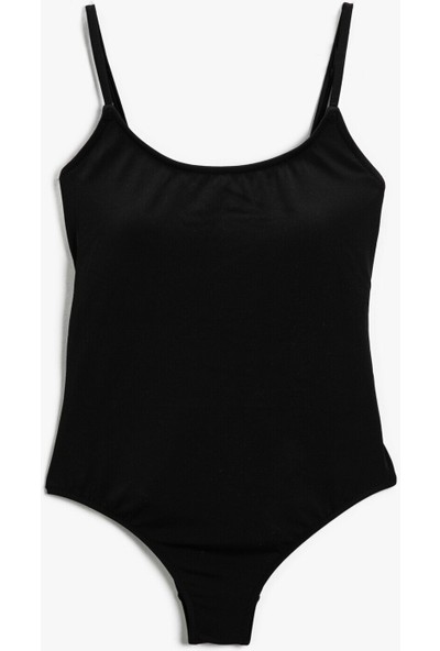 Koton Düz Lastik Detaylı Mayo