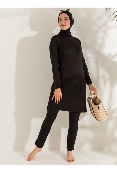 Mayo Bella Siyah Lycra Tam Kapalı Mayo - Siyah- Mayo Bella Mayo Bella Siyah Lycra Tam Kapalı Mayo - Siyah- Mayo Bella