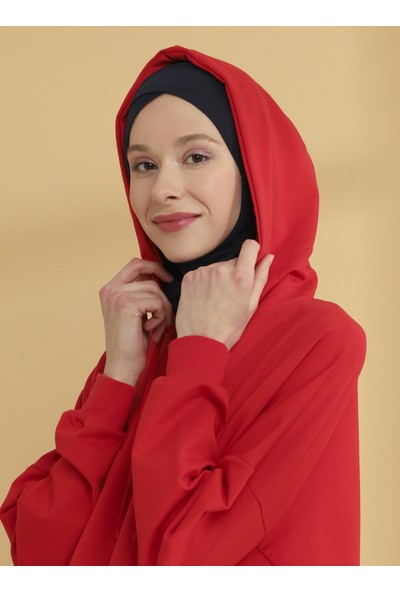Tuva Çapraz Hijab Spor Bone - Lacivert - Tuva