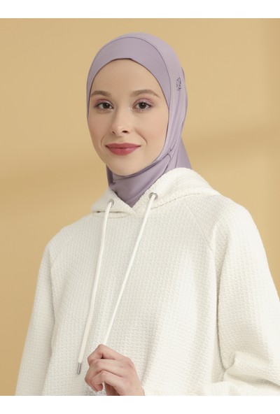 Tuva Düz Hijab Spor Bone - Lila - Tuva