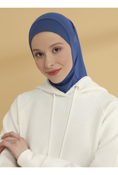Tuva Düz Hijab Spor Bone - Indigo Mavisi - Tuva