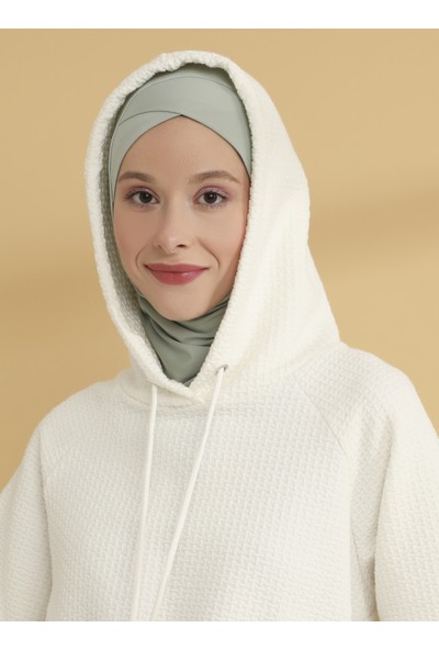Tuva Çapraz Hijab Spor Bone - Kına Yeşili - Tuva