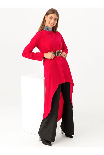 Arkası Uzun Tunik - Fuşya - Tofisa