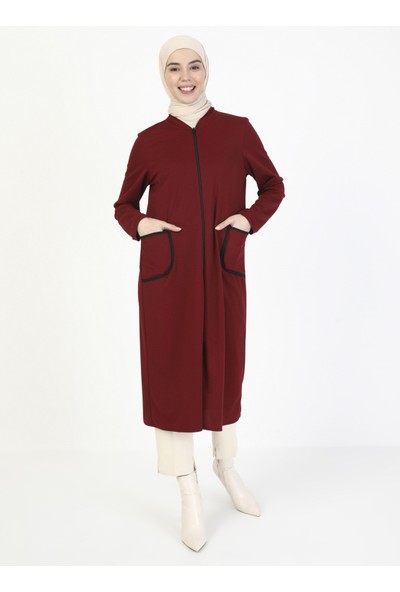 Zenane Boydan Fermuarlı Kap - Bordo - Zenane Zenane Boydan Fermuarlı Kap - Bordo - Zenane