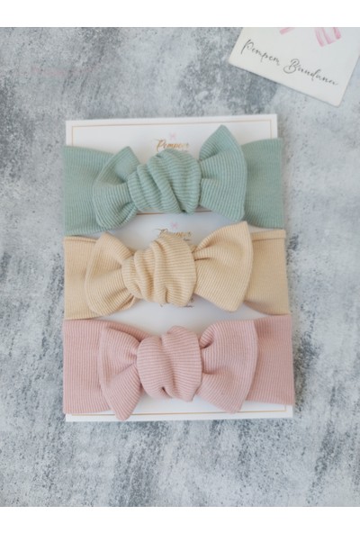 Kız Bebek Ribana Bandana 3 Lü Set Kız Bebek Ribana Bandana 3 Lü Set