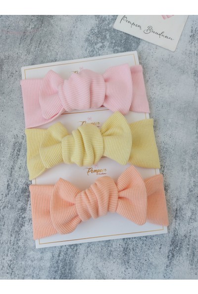Kız Bebek Ribana Bandana 3 Lü Set Kız Bebek Ribana Bandana 3 Lü Set