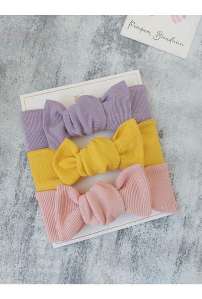 Kız Bebek Ribana Bandana 3 Lü Set Kız Bebek Ribana Bandana 3 Lü Set