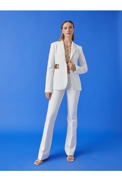 Koton Kadın Ece Sükan x Koton - Cep Detaylı Bol Paça Pantolon