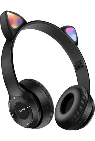 M247 Katlanabilir Kulak Üstü Kablosuz Bluetooth 5.0 Kedi Kulaklık Ledli M247 Katlanabilir Kulak Üstü Kablosuz Bluetooth 5.0 Kedi Kulaklık Ledli