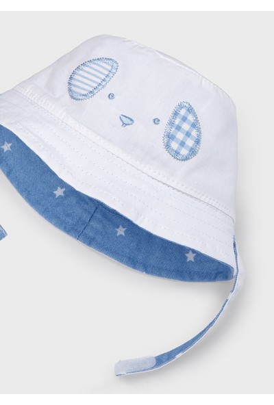 Mayoral Erkek Bebek Çift Taraflı Şapka Beyaz 9486