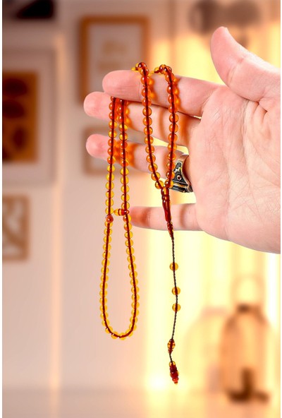 Tesbihkenti Günlük Kullanıma Uygun Sarı Renk 99'luk Namaz Tesbihi