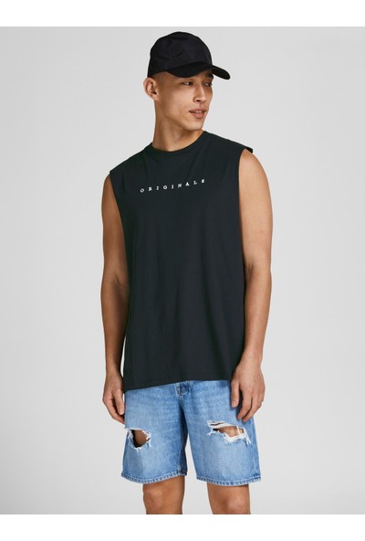 Jack & Jones 12210016_Jorcopenhagen Ee O Yaka Regular Fit Baskılı Siyah Erkek T-Shirt