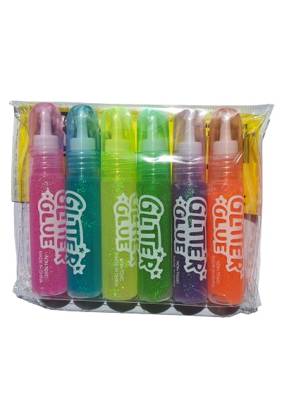 Cmk Neon Renkli Simli Yapıştırıcı Seti 6'lı Paket 6 gr Cmk Neon Renkli Simli Yapıştırıcı Seti 6'lı Paket 6 gr