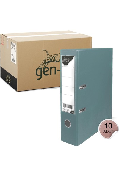 Gen-Of Plastik Klasör Geniş Gri 10 Lu