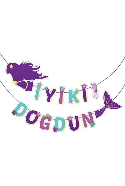 My Party Ready 3D Deniz Kızı Iyiki Doğdun Banner