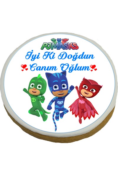 Pasta9 Resimli Kurabiye Pijamaskeliler Yenilebilir Jelatin Poşette Kurdelalı 15 Adet Pasta9 Resimli Kurabiye Pijamaskeliler Yenilebilir Jelatin Poşette Kurdelalı 15 Adet