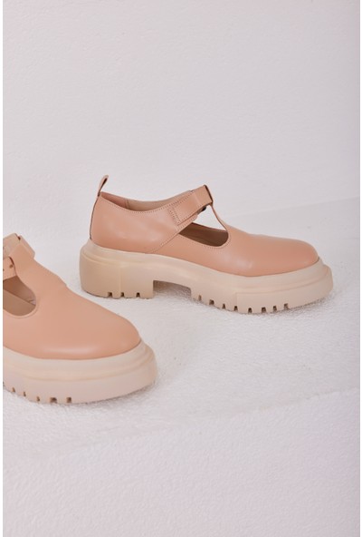 Madamra Vizon Kadın Kemerli Kalın Tabanlı Günlük Ayakkabı Madamra Vizon Kadın Kemerli Kalın Tabanlı Günlük Ayakkabı