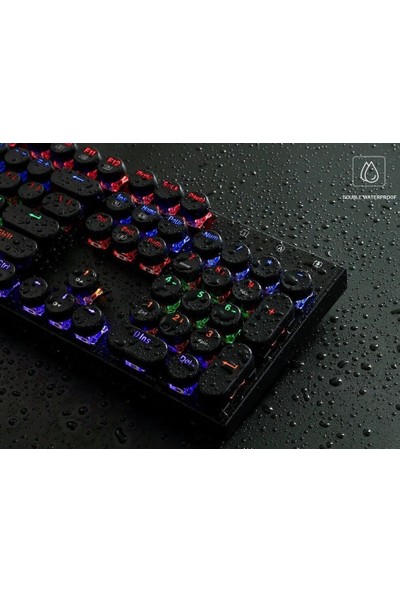 Redragon K350S Retro Klavye LED Mekanik Tıknaz 104 Tuşlar Redragon K350S Retro Klavye LED Mekanik Tıknaz 104 Tuşlar