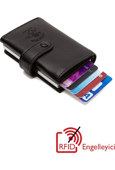 Adelina Erkek Siyah Deri Mekanizmalı Çıt Çıtlı Kartlık Cüzdan (7CMX10CM) Adelina Erkek Siyah Deri Mekanizmalı Çıt Çıtlı Kartlık Cüzdan (7CMX10CM)