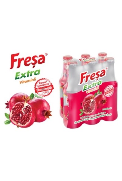 Freşa Extra Vitaminli Nar Aromalı Maden Suyu 6'lı 200 ml
