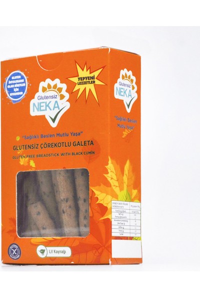 Neka Glutensiz Galeta Çörek Otlu 90 G Neka Glutensiz Galeta Çörek Otlu 90 G