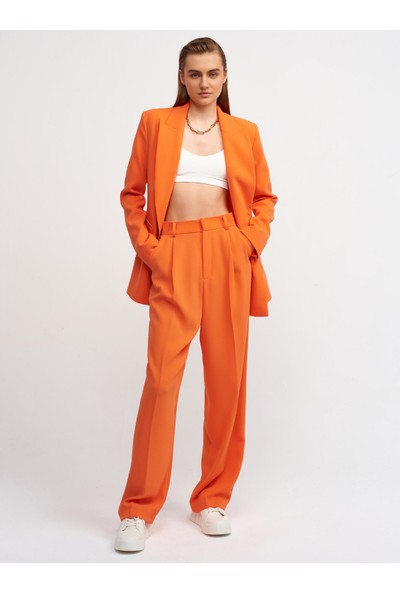 Dilvin 7954 Yüksek Bel Pantolon-Oranj Dilvin 7954 Yüksek Bel Pantolon-Oranj