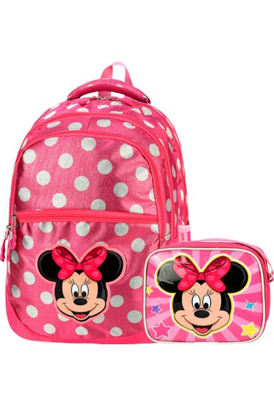 Nuya Accessory Minnie Mouse Baskılı Kız Çocuk Ilkokul Sırt Çantası