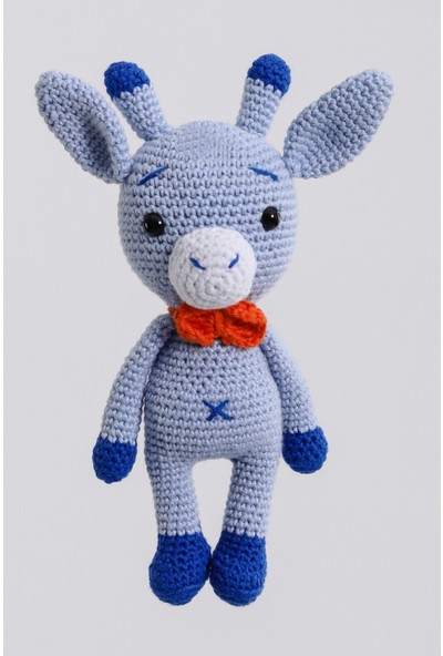 Solera Mavi Zürafa Amigurumi Oyuncak