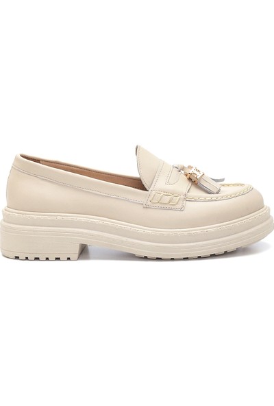 Kadın Deri Püsküllü Loafer Kadın Deri Püsküllü Loafer