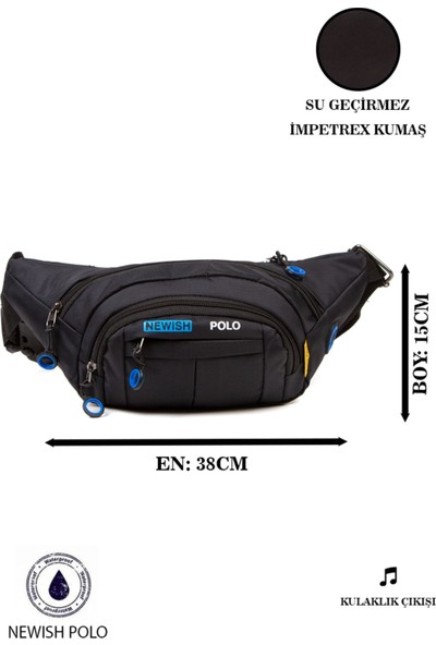 Byhakan NW-812 Su Geçirmez Bel Çantası Kulaklık Girişli