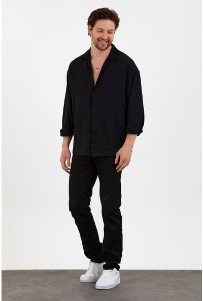 Zuh Giyim Aerobin Keten Oversize Gömlek