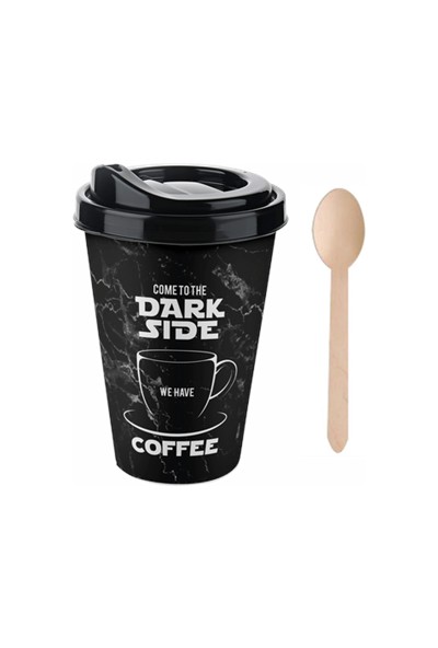 Homecare 6 Adet 400 ml Dark Side Mug Ahşap Kaşık Set 714433 Homecare 6 Adet 400 ml Dark Side Mug Ahşap Kaşık Set 714433