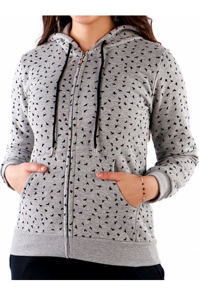 Nicoletta Gri Kadın Kapüşonlu Sweatshirt