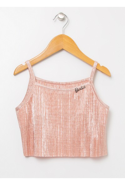 Barbie 22PRB-321 U Yaka Pilise Pembe Kız Çocuk Bluz Barbie 22PRB-321 U Yaka Pilise Pembe Kız Çocuk Bluz