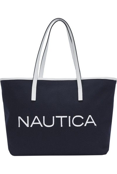 Nautica CN3061T Lacivert - Beyaz Kadın Omuz Çantası