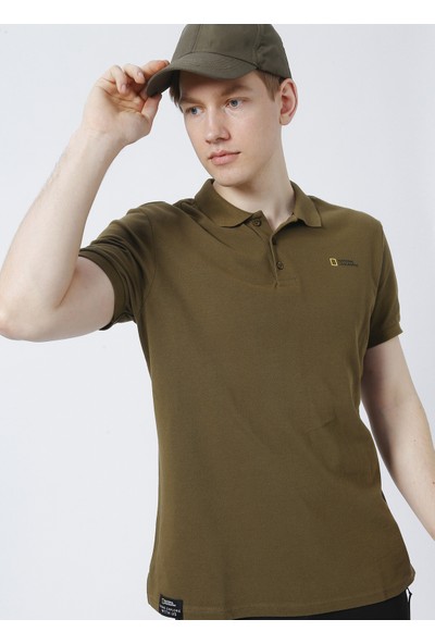 National Geographic C-James Standart Kalıp Düz Haki Erkek Polo T-Shirt National Geographic C-James Standart Kalıp Düz Haki Erkek Polo T-Shirt