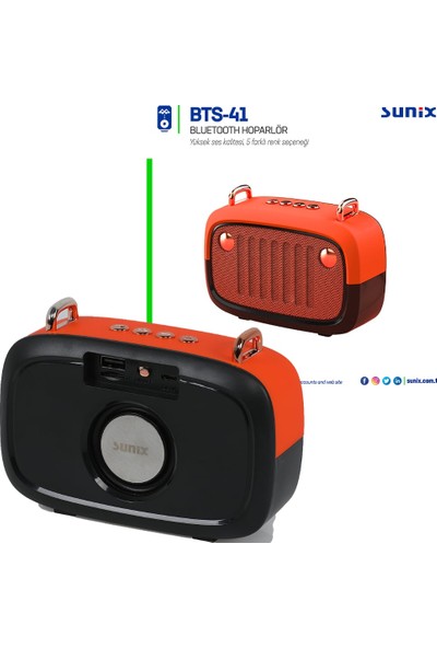 Kobal Business Bluetooth Hoparlör Yüksek Ses Kalitesi Sunix Bts-41