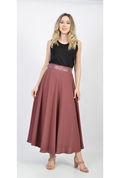 Soralline Bayan Kloş Etek 779 Etamin Desen Gül Baharlık