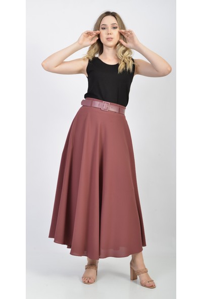 Soralline Bayan Kloş Etek 779 Etamin Desen Gül Baharlık