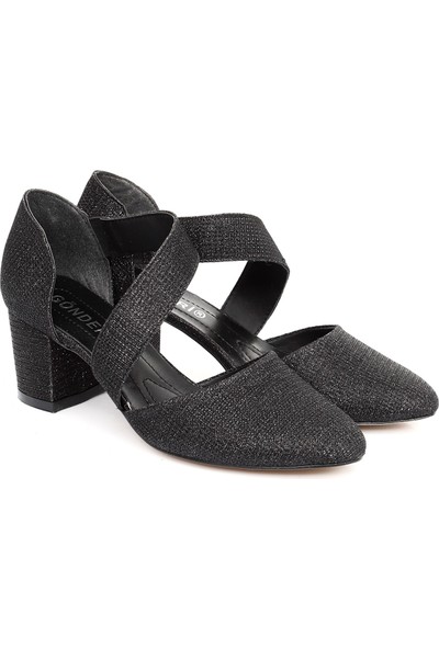 Gönderi(R) Gön Kadın Yuvarlak Burun Çapraz Bantlı Topuklu Ayakkabı 35938