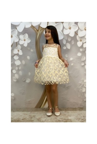 Wizzy Papatyalı Tüllü Elbise