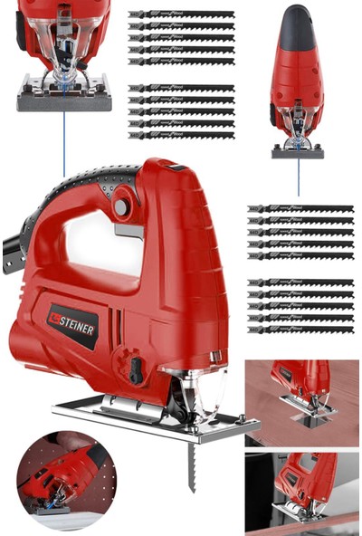 Steiner Alman 4000 W Sjs Metal Şanzıman 6 Kademe Devirli Bakır Sargılı Dekupaj Testere Makinesi + 20UÇ