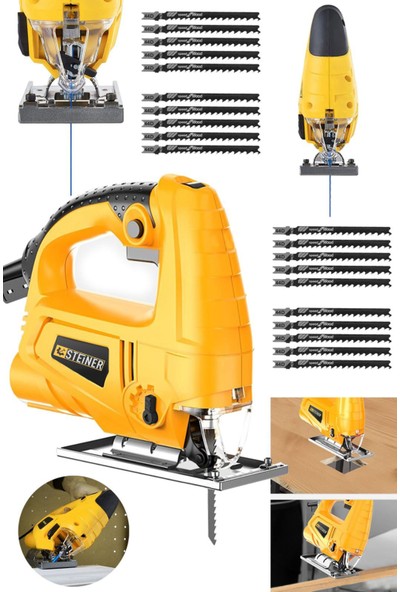 Steiner Alman 4000 W Sjs Metal Şanzıman 6 Kademe Devirli Bakır Sargılı Dekupaj Testere Makinesi + 20UÇ