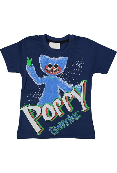 Poppy Baskılı Bisiklet Yaka T Şhırt Poppy Baskılı Bisiklet Yaka T Şhırt