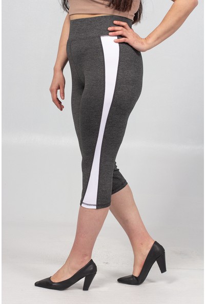Giyim Yanı Şeritli Penye Spor Tayt Gri TA219 Giyim Yanı Şeritli Penye Spor Tayt Gri TA219
