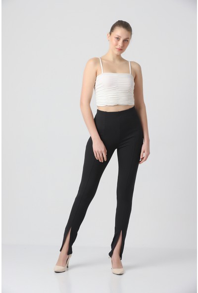 Brisades Fashion Yırtmaçlı Fitilli Pantolon